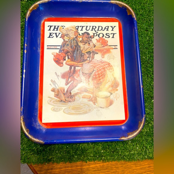 Other | Vintage Saturday Evening Post Tray | Poshmark
